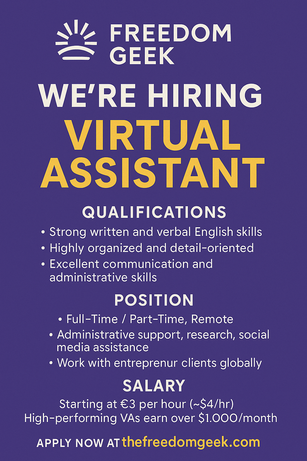 Freedom Geek (Work From Home Philippines- UK- US- Australia)